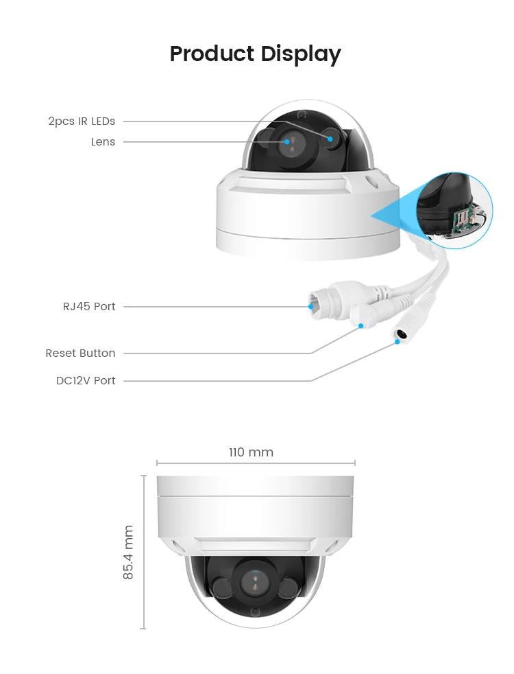 Veezoom 8MP Outdoor Vandal Proof IP Camera - 4K Surveillance