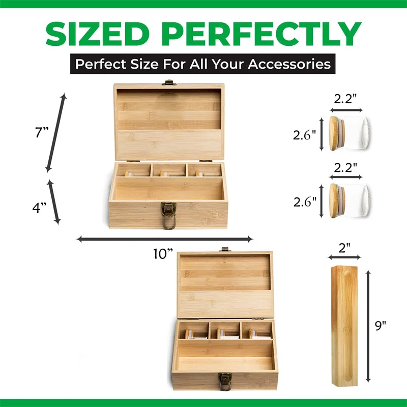 Large Stash Box for Herbs with Accessories,wooden Stash Box with ...
