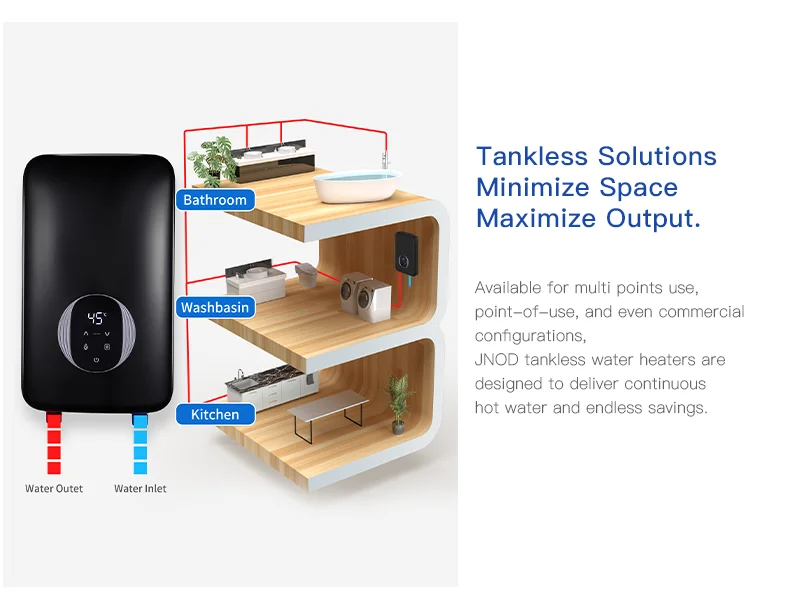 JNOD 5500W Instant Electrical Tankless Water Heater