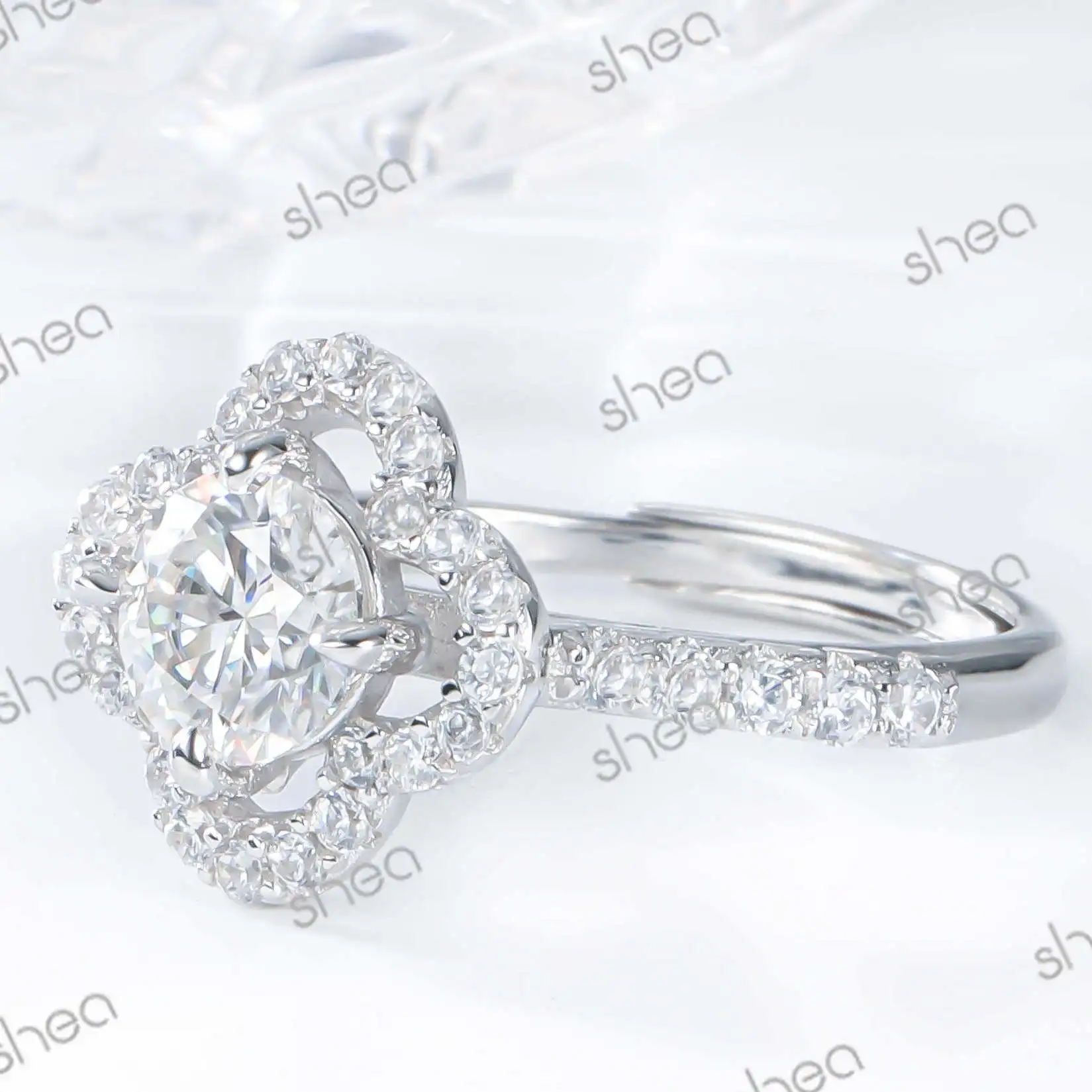 Factory Wholesale Price 925 Sterling Silver 1ct Round Brilliant Cut ...