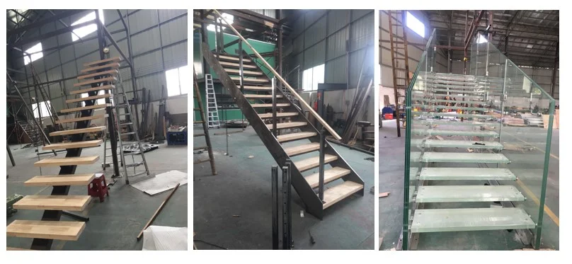 Cbmmart Indoor Straight Single Glass Railing Keel Staircase Simple ...