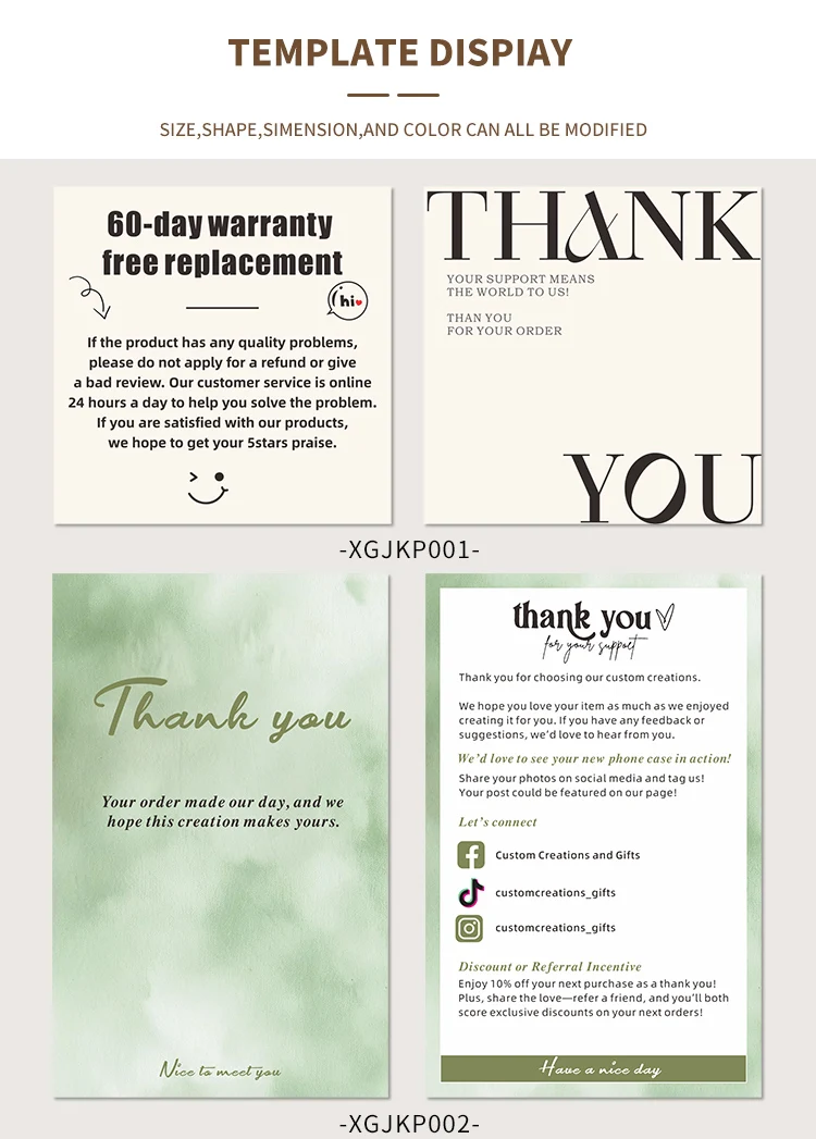 Custom Printed Postcards, Materialless Cardboard Hard Print, Self-print ...
