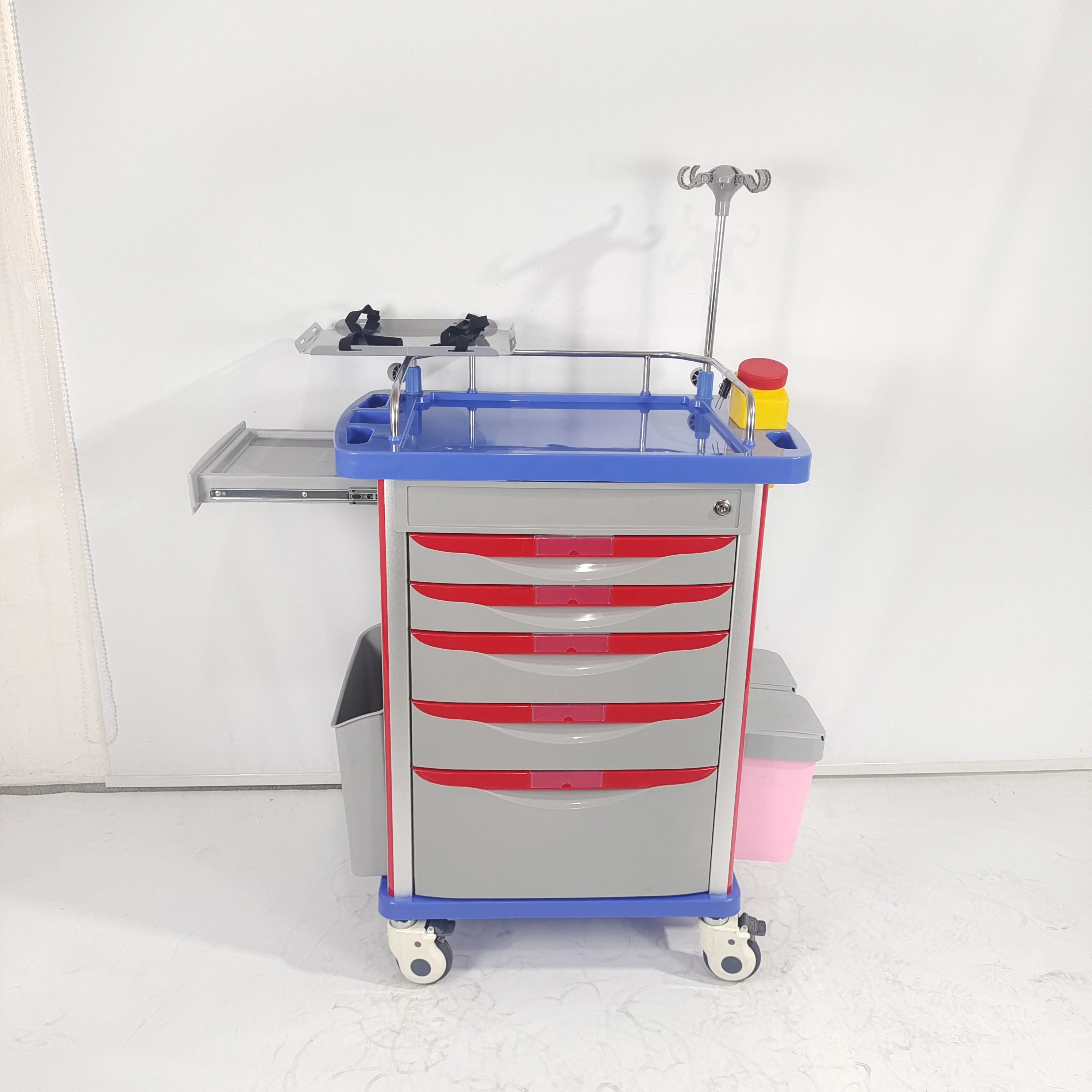 High Quality Plastic Mobile ABS Drugs Cart Hospital Medical Emergency ...