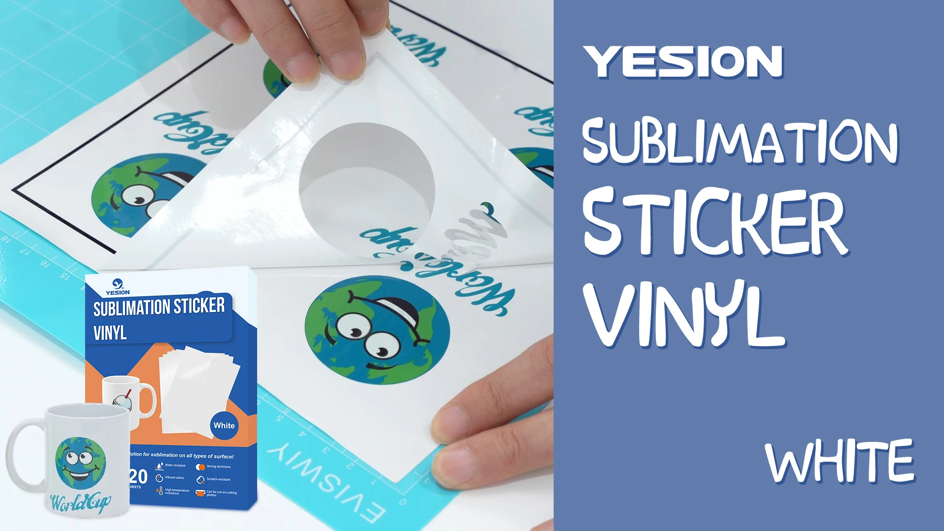 YESION Sublimation Vinyl Sticker Paper - A4 White