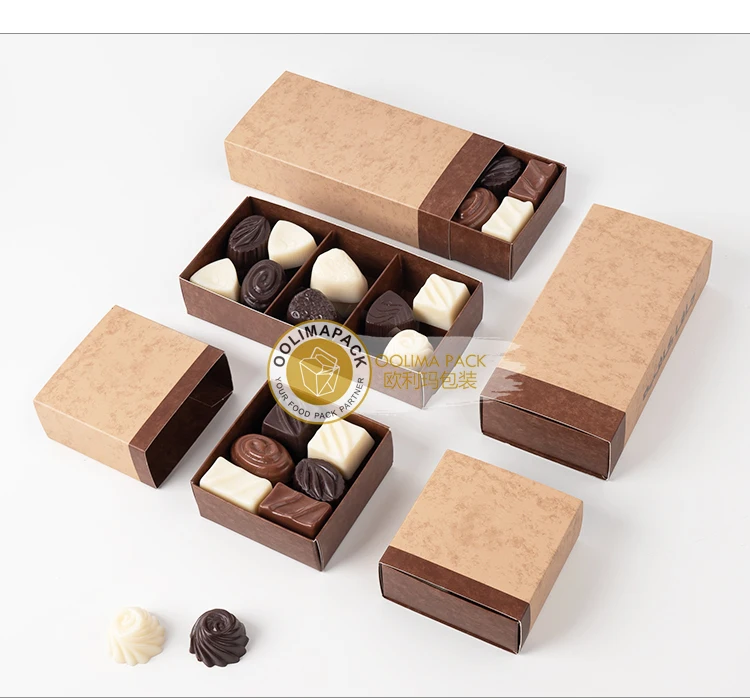 OOLIMA Kraft Paper Chocolate Box for Industrial Use UV Coating and ...