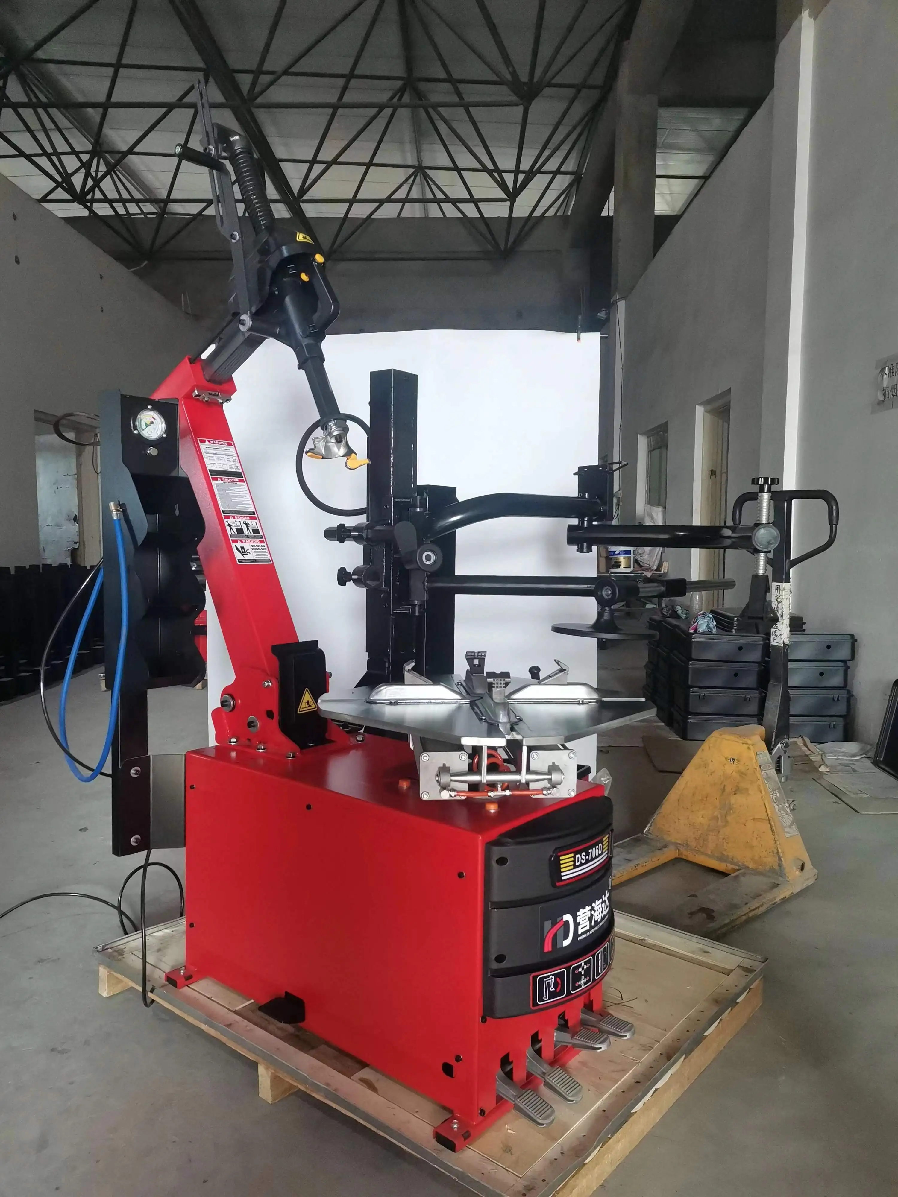 Full Automatic 24" Lean Back Tire Changer & Tire Balancer Combo Swing ...