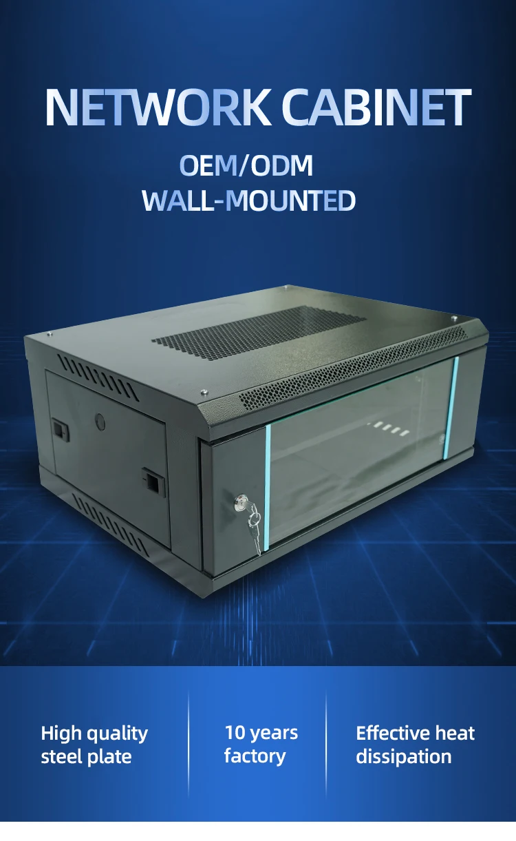 4U Wall Mounted Server Rack Network Cabinet - Secure & Versatile