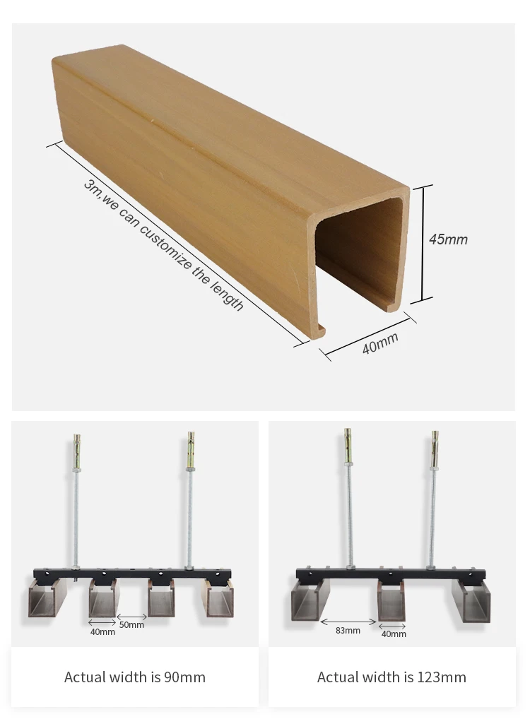 3D Suspended Ceiling WPC Linear Modern Interior Ceilings