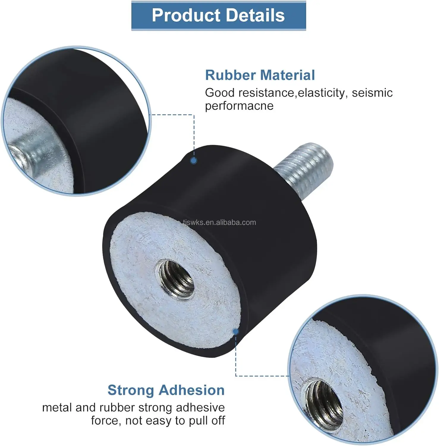 M6 Male Female Rubber Damper Anti Vibration Isolator Mount Shock ...