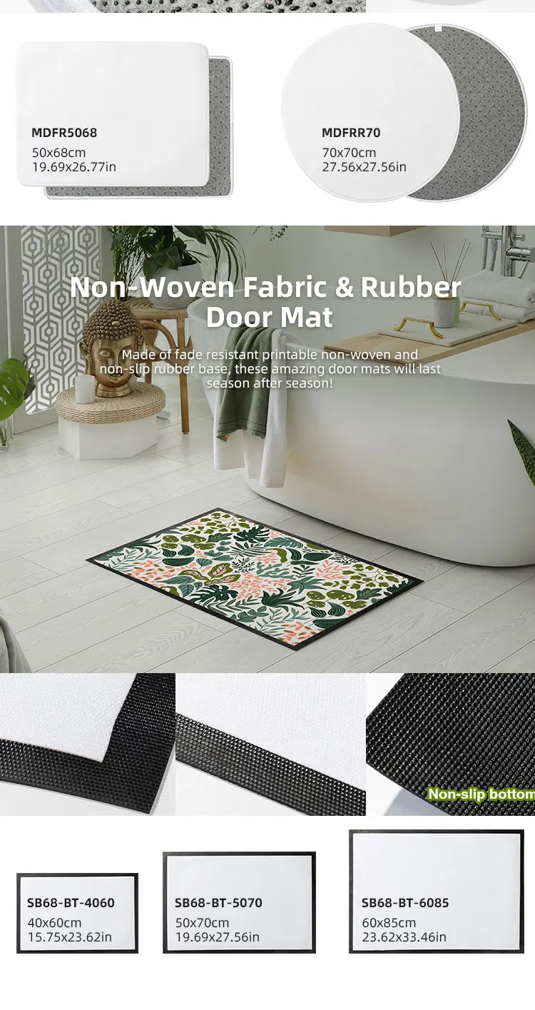 Bestsub Wholesale Custom Sublimation Blanks Entrance Natural Rubber ...