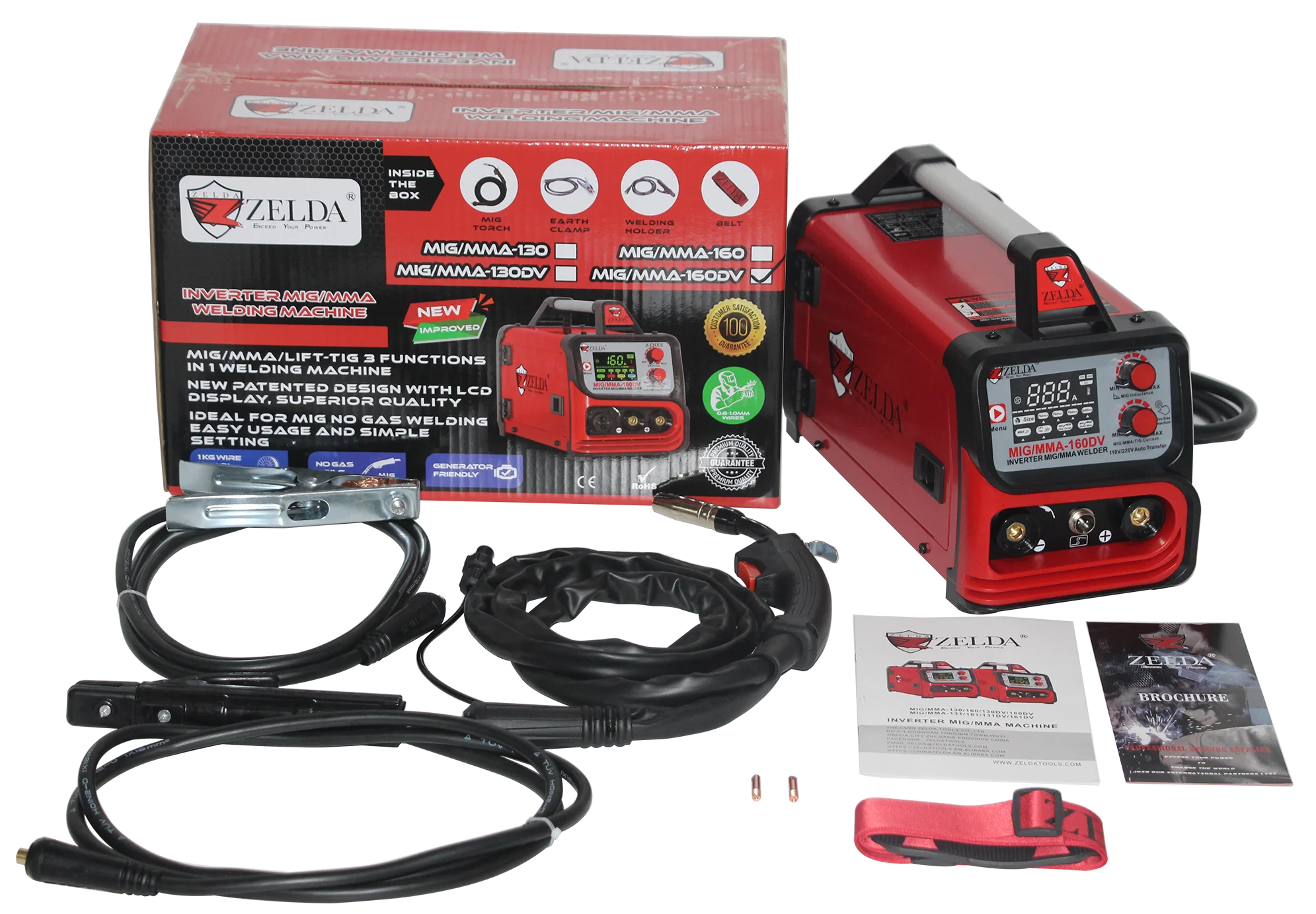 Gasless 110V/220V High Power Mig Welding Machine Mini Mig/Mma/Tig ...