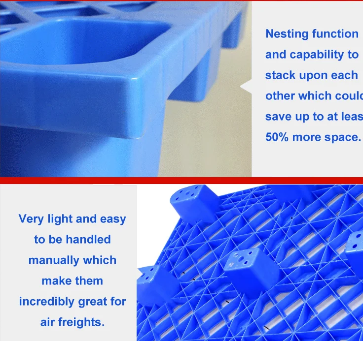 Nine Legs Pallet Supplier Factory Hot Selling Export Blue Single Face ...