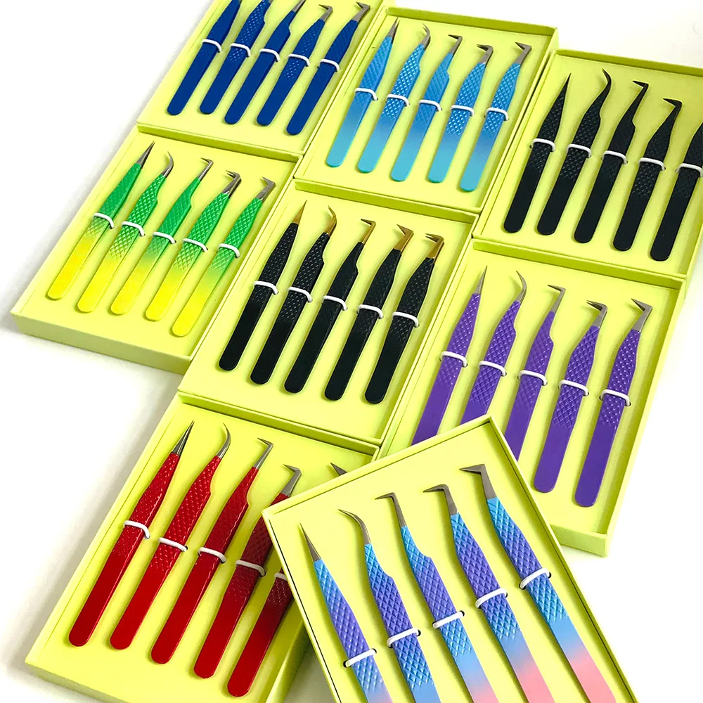 Custom Logo Stainless Steel Tweezers for Eyelash Extensions