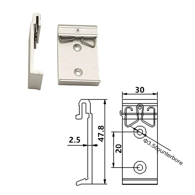Universal Din Guide Rail Mounting 35mm Aluminum Spring Clip| Alibaba.com