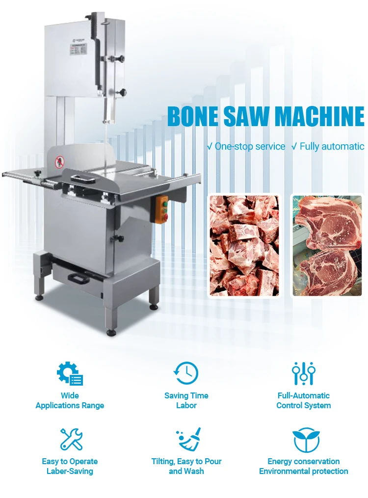 Automatic Frozen Meat Bone Sawing Machine - 11 KW Power