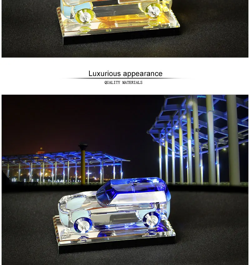 Top Sale 3d Laser Desktop Figurine Car Model Glass Crystal Ornament For ...