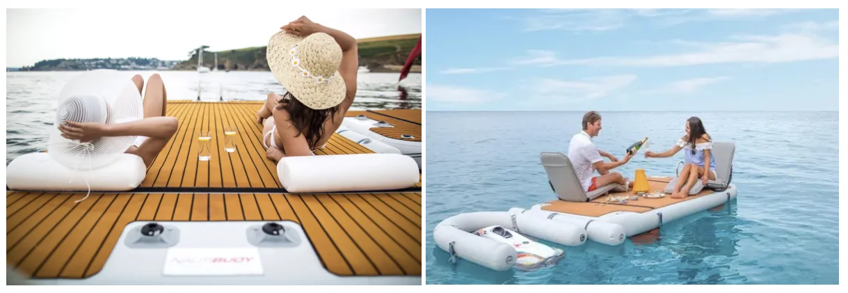 Buoy Floating Dock Water Park Inflatable Floating Water Play Mat House ...