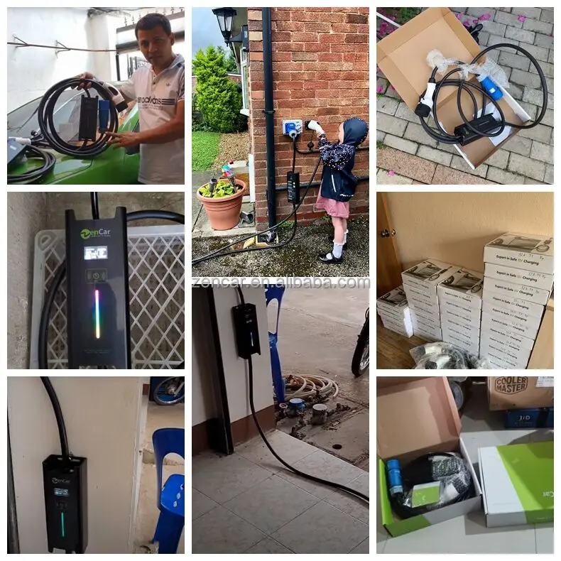 Zencar 32a 22kw Portable Ev Charger Home Fast Ac Electric Car Charger ...