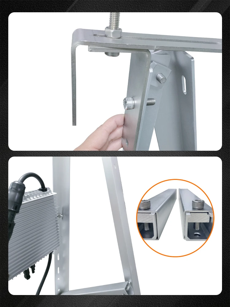 Balcony Micro Inverter Solar System 600w 800w Solar System Bracket ...