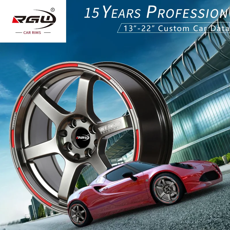 Five Hole Mag Car Rim 14 15 16 17 18 20 22 Inch Wheels 5x100 5 Holes 4 ...