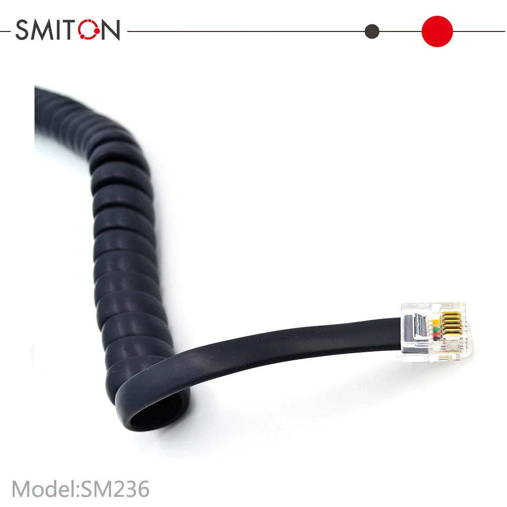 Coiled Phone Cord Rj12 Modular Telephone Cable 6p6c Connector Telephone ...