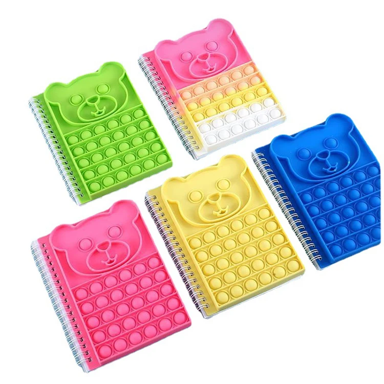 Cheap Bulk Pop It Notebook Silicone Pop Fidget Spiral Pop It Note Book ...