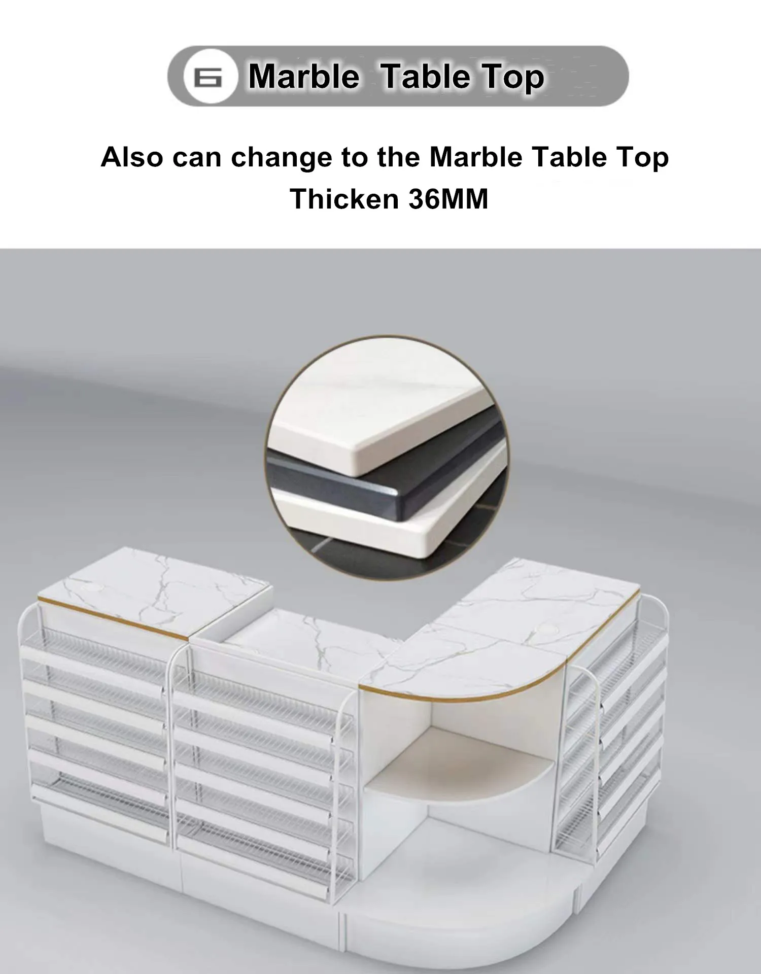 MOFAN Adjustable Supermarket Cashier Counters - Durable & Stylish