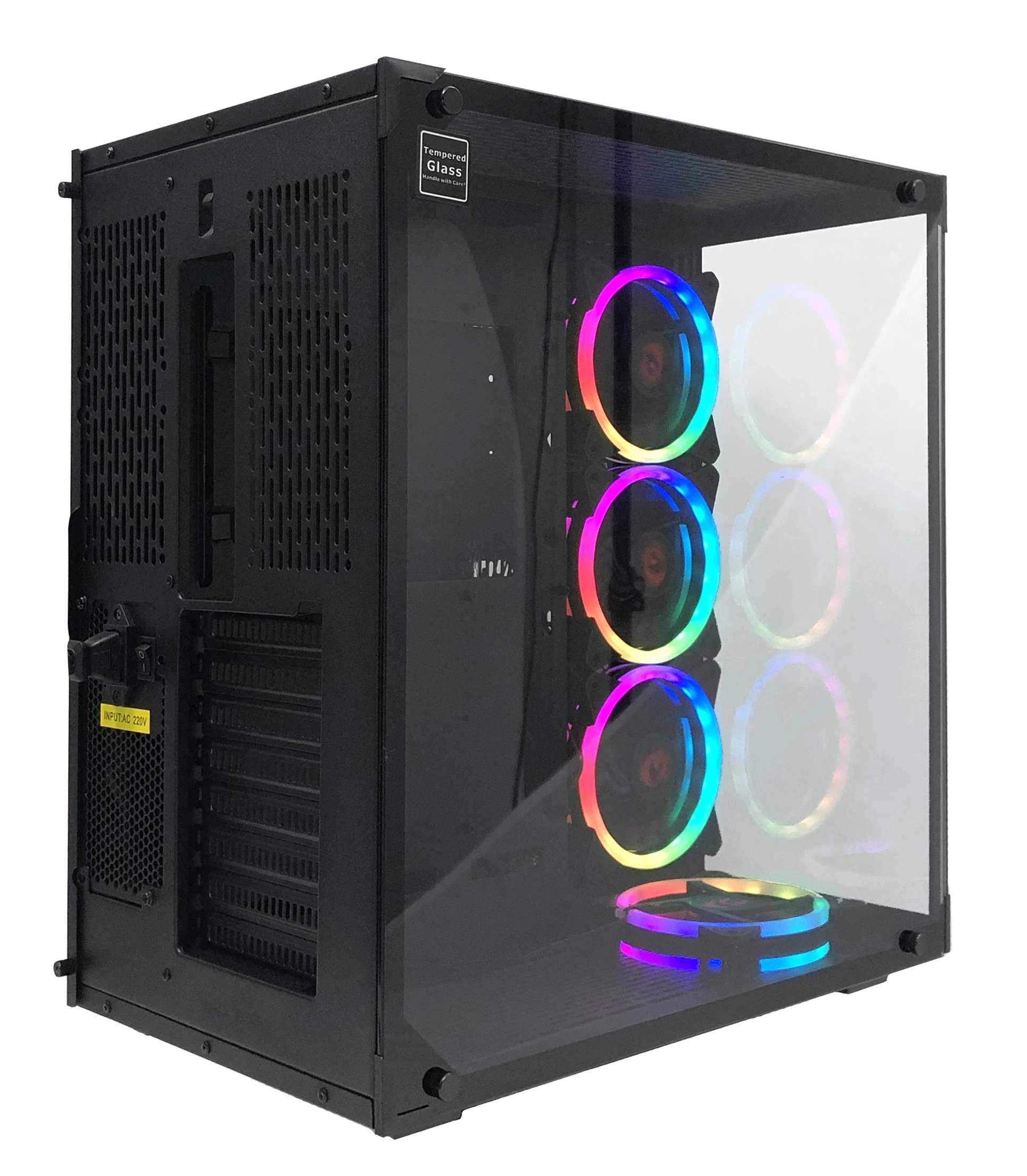 Red Dragon Full Tower Gaming Computer Case With Basalt Pc Accessories ...