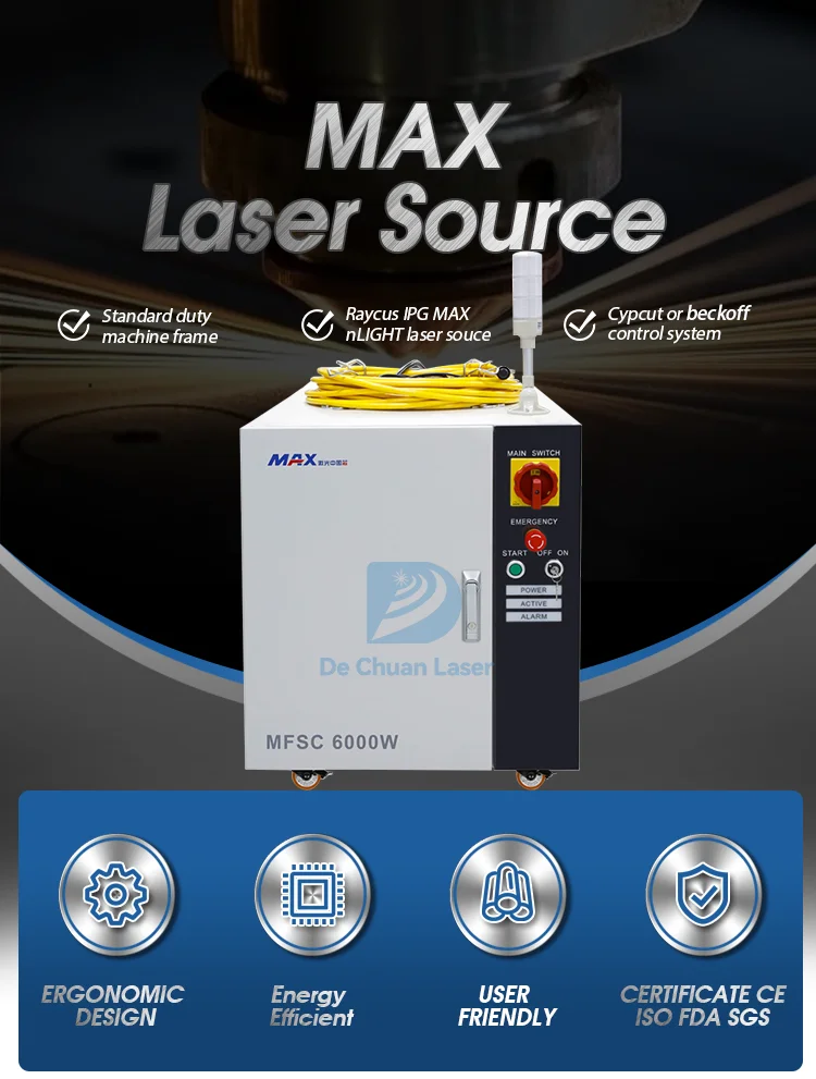 6000W MAX Photonics Laser Source for Fiber Cutting Machines