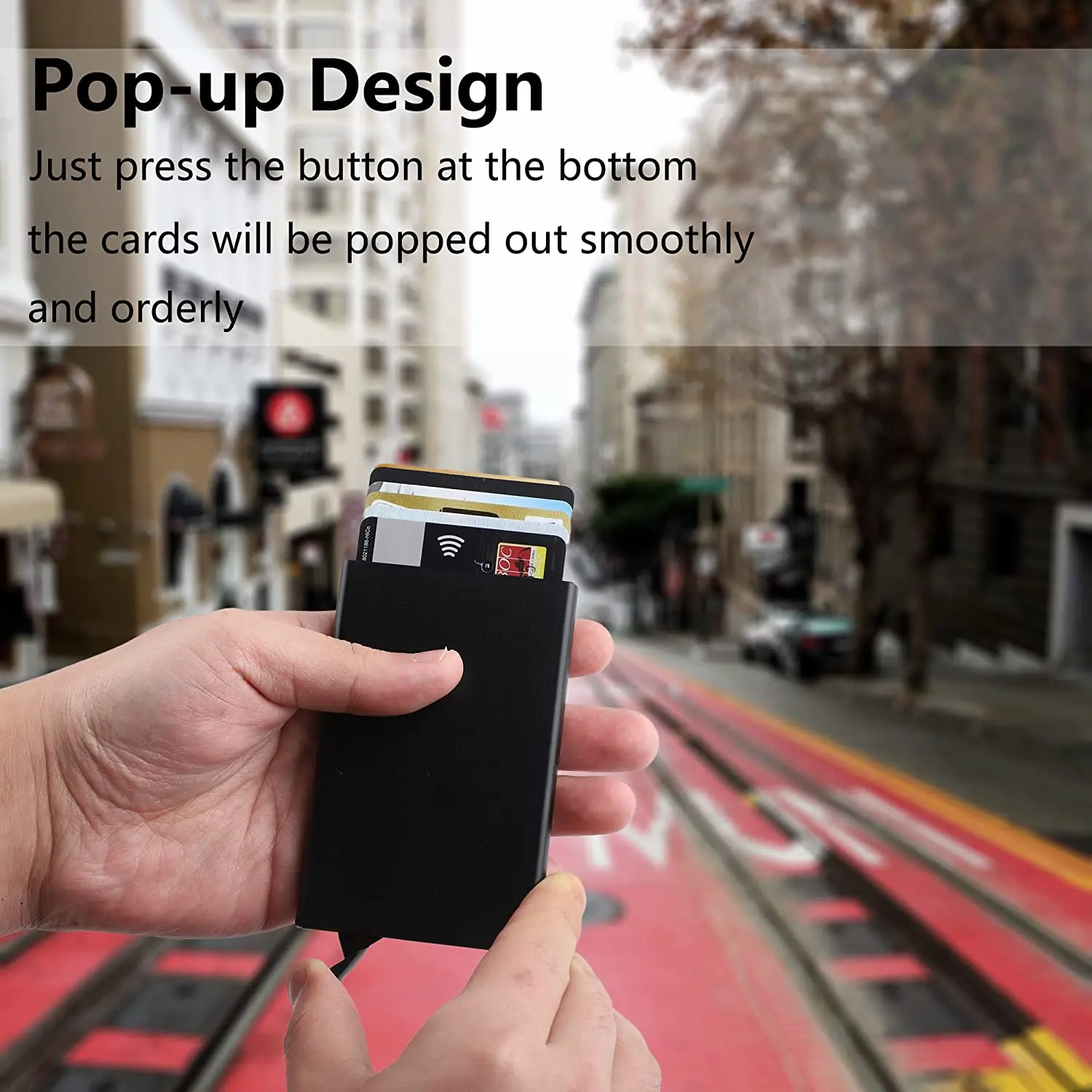 Anti-theft Rfid Smart Wallet Pop Up Cardholder Aluminum Wallets ...