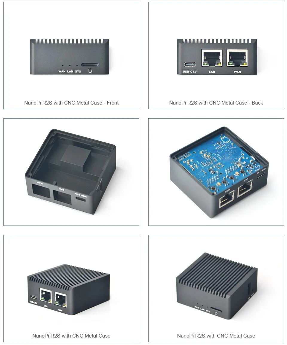 1GB Portable mini Router RK3328 OpenWRT5.4 Dual-port Gigabit Ethernet ...