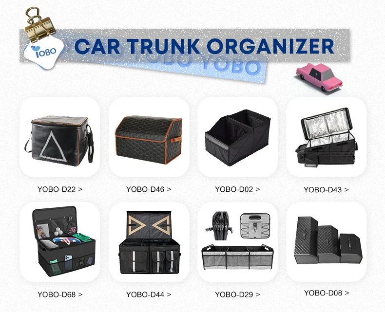 Yobo Car Trunk Organizer With Lid Car Storage Organizer With Multi ...