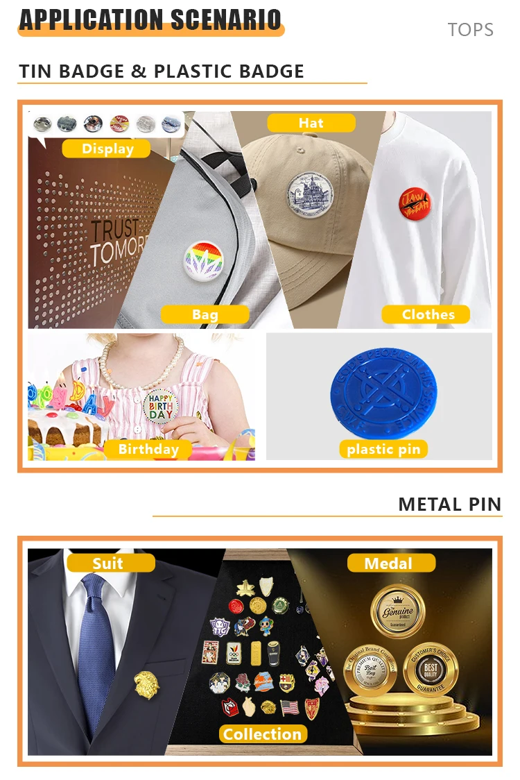 Personalized Magnetic Badges Tin Button Fridge Magnet Badge Decrate ...