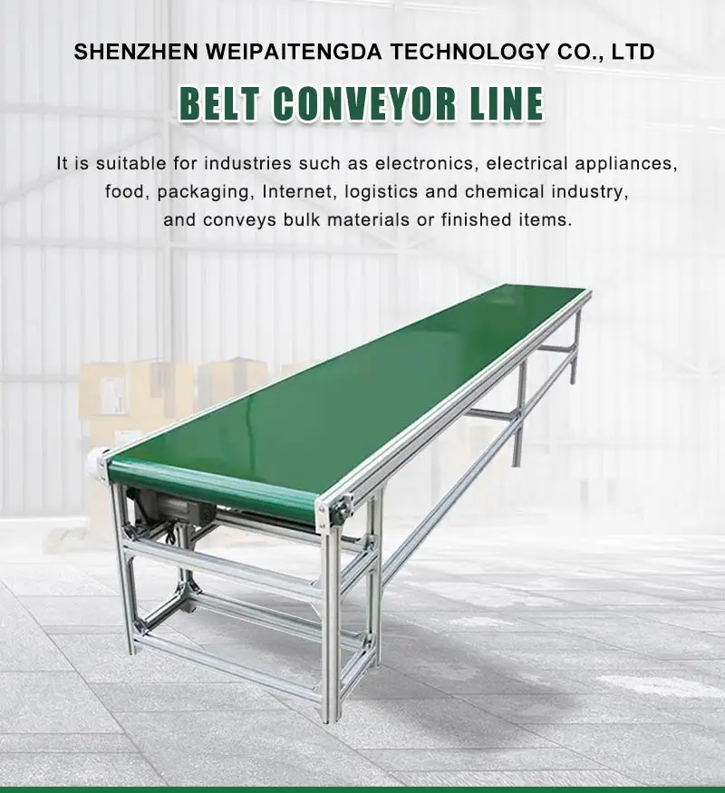Height Adjustable Small Assembly Line Conveyor Belt Pvc Belt Linear ...