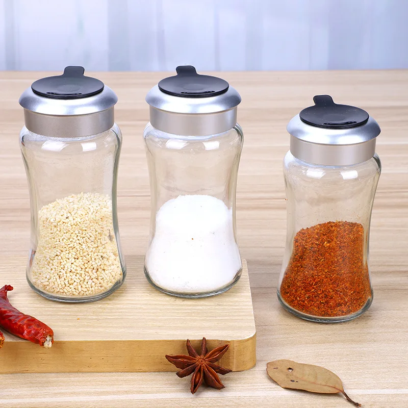 Alibaba.com: Aeofa Glass Spice Jar with Rotating Plastic Lid, 3 Hole ...