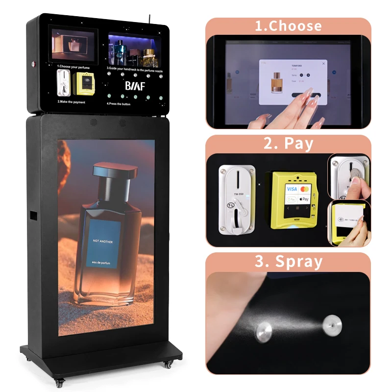 Coin and Card Operated Perfume Dispenser Machine- Self-service ...