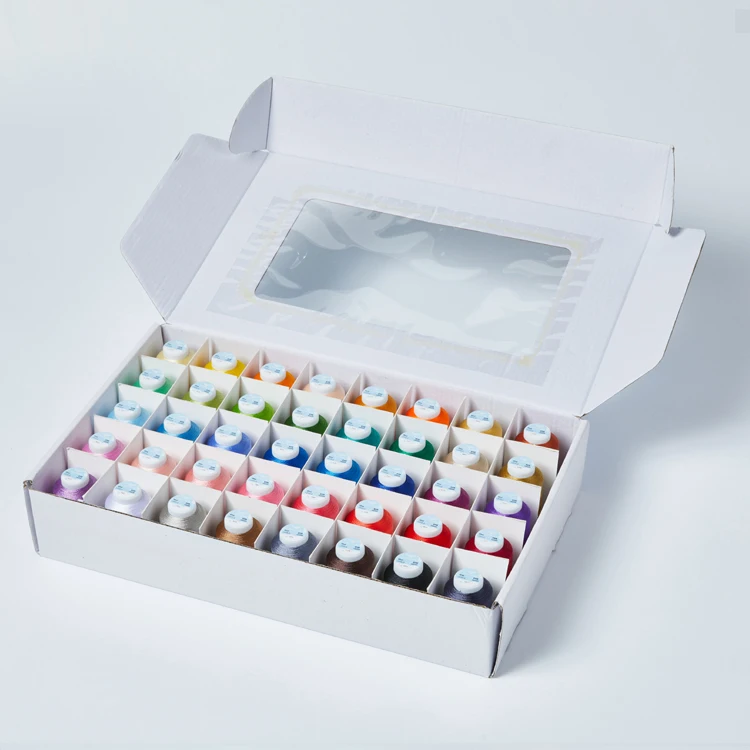 Brother 40 Colors 40 Weight Polyester Embroidery Thread Kit
