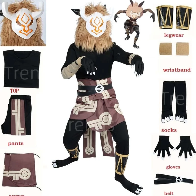 Game Genshin Impact Hilichurl Common Enemies Cosplay Costume