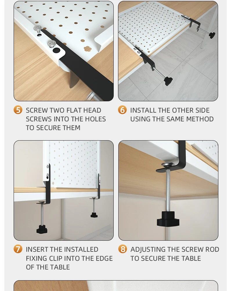 Metal Steel Gaming Pegboard Organizer Shelf Peg Board Desk Mount With ...