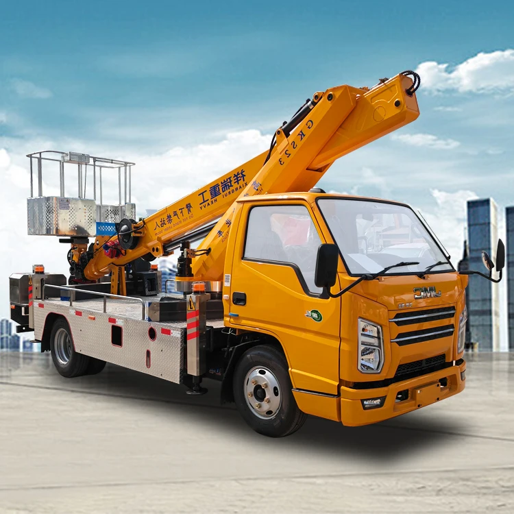 Customized Diesel Telescopic Boom Bucket Vehicle Aerial Work Truck High ...