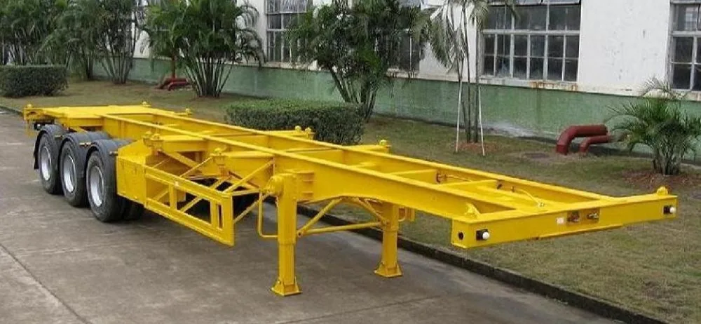 3axles 20ft 40ft Frame Shipping Chassis Skeletal Skeleton Semi Trailer 40ft Container Trailer ...