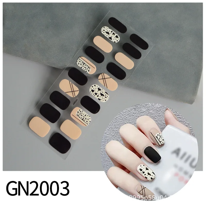 Custom Logo Colorful Stickers Nails Wholesale Luxury Design Korea Semi ...