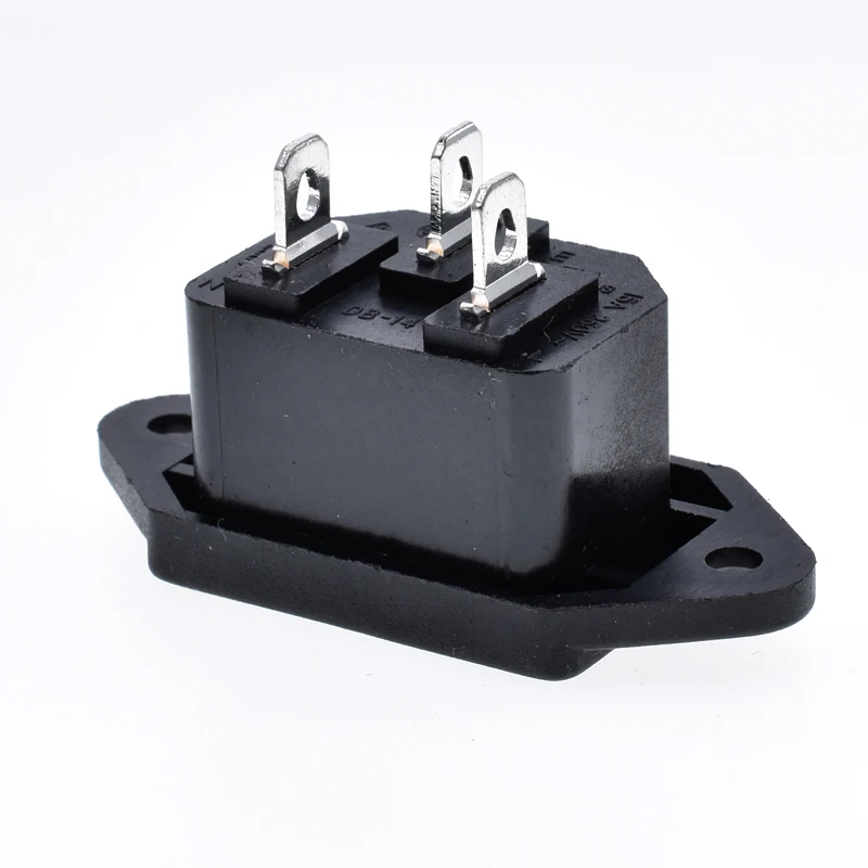 AC Power Plug C14 Triangular Socket DB-14-1 Male Connector with Holes ...