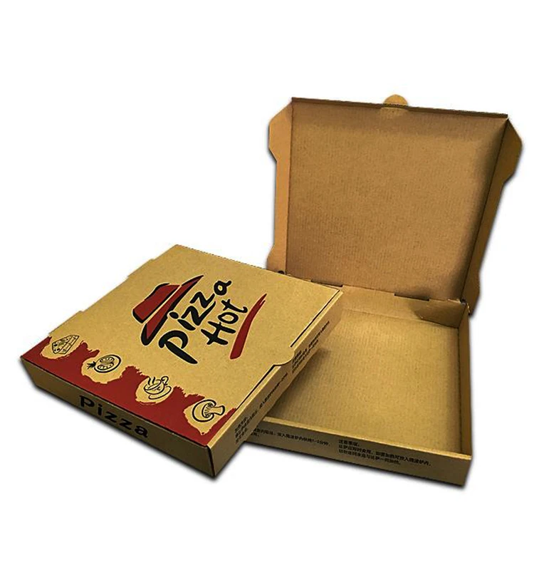 Y62 Corrugated Black Pizza Box With 6/7/8/9/10/12 Inch Custom Pizza ...