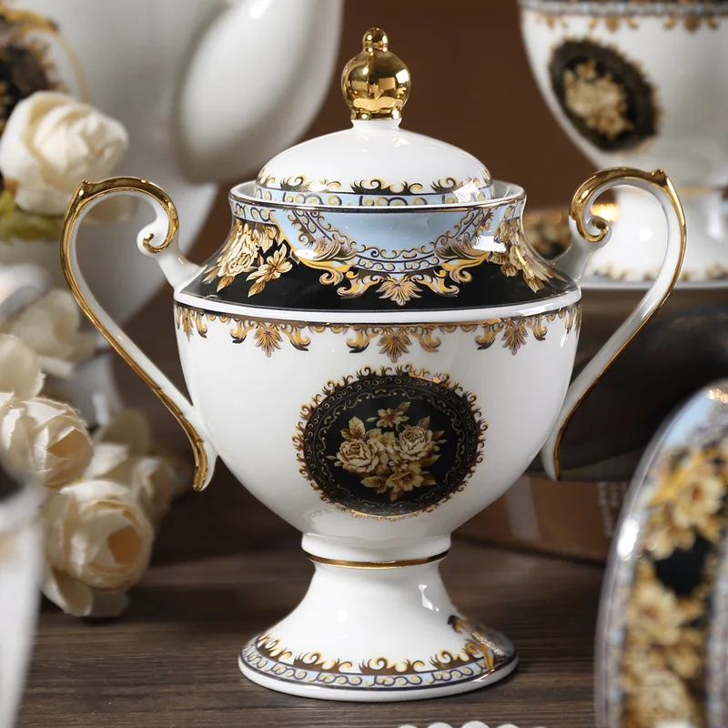 1101 High-End European-Style Court Sugar Pot Ceramic Set