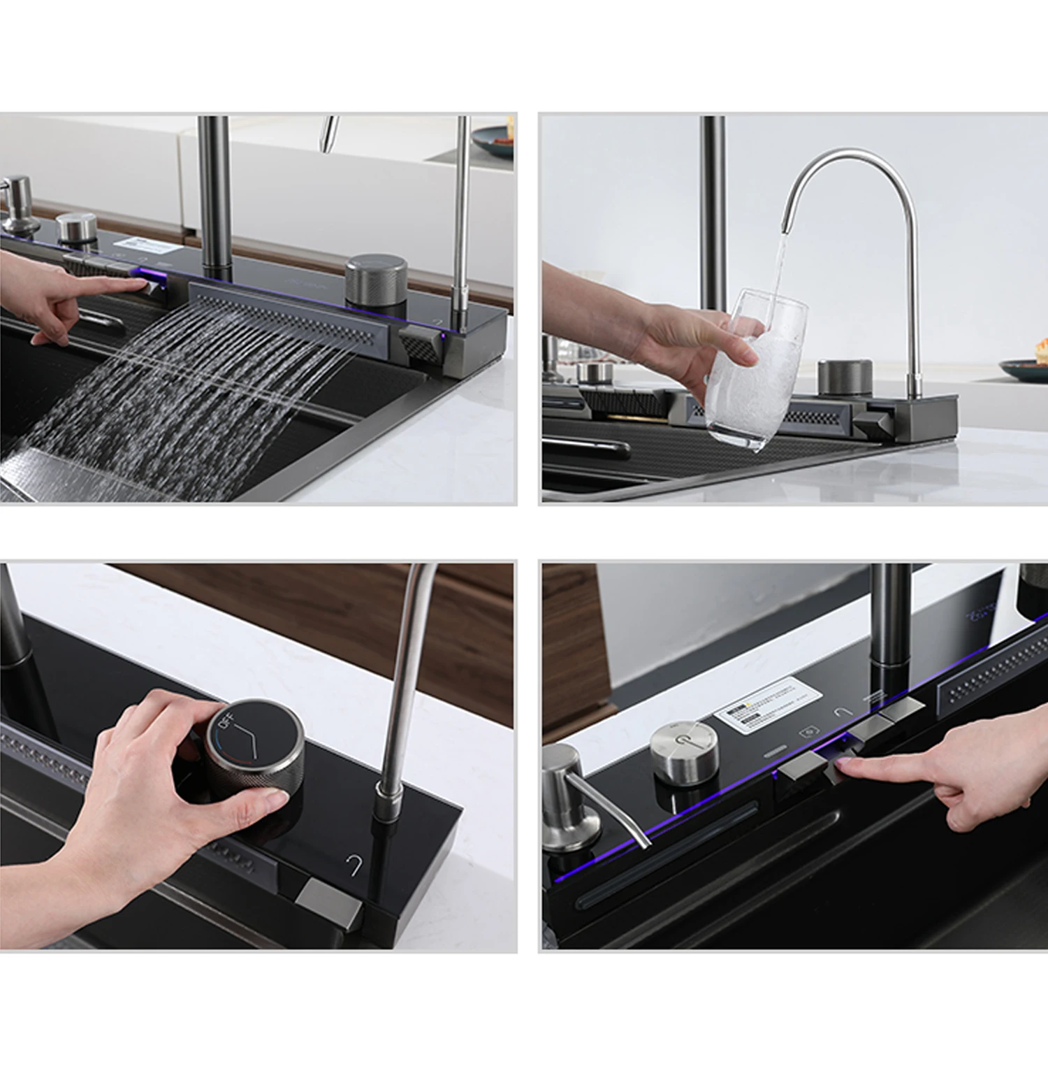 Luxury Smart Kitchen Sinks - Stainless Steel Multifunction