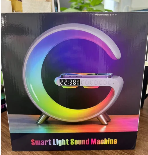 Custom Wireless Phone Charger With Speaker Alarm Clock Multi-function ...