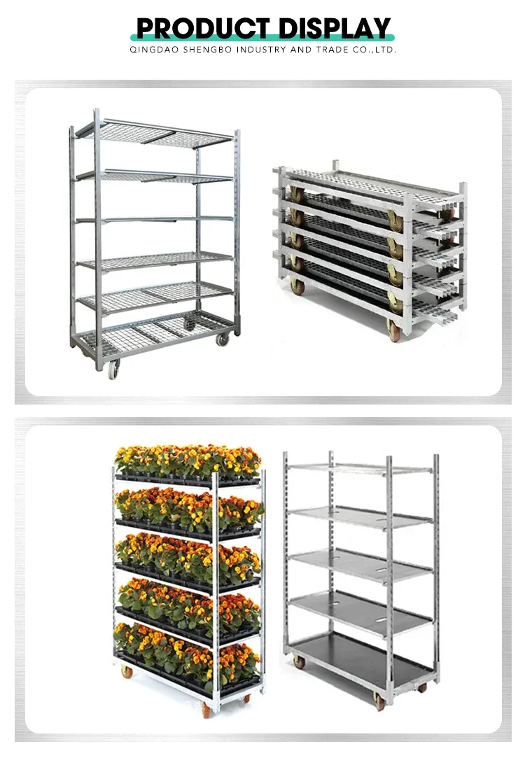 Four Wheels Danish Adjustable Nursery Pallet Rack Shelves Metal ...