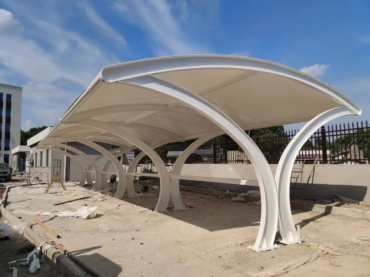 Modern Parking Tent Pvdf Tensile Architectural Membrane Structure ...