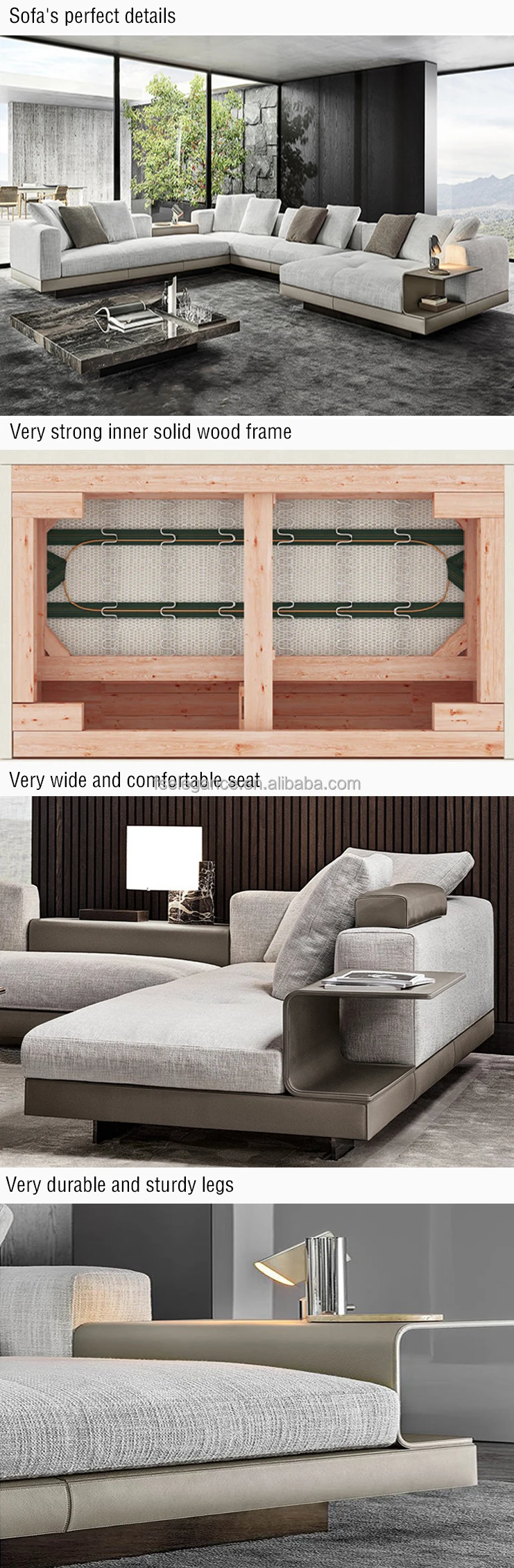 Executive Living Room Low Floor Sofa Chesterfield Set Sorner Sofa ...